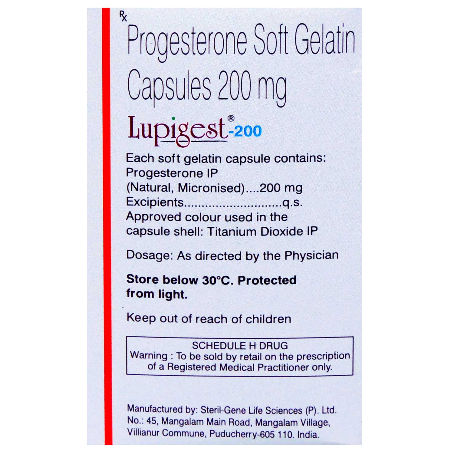 Lupigest 200 Capsule 10's Price, Uses, Side Effects, Composition ...