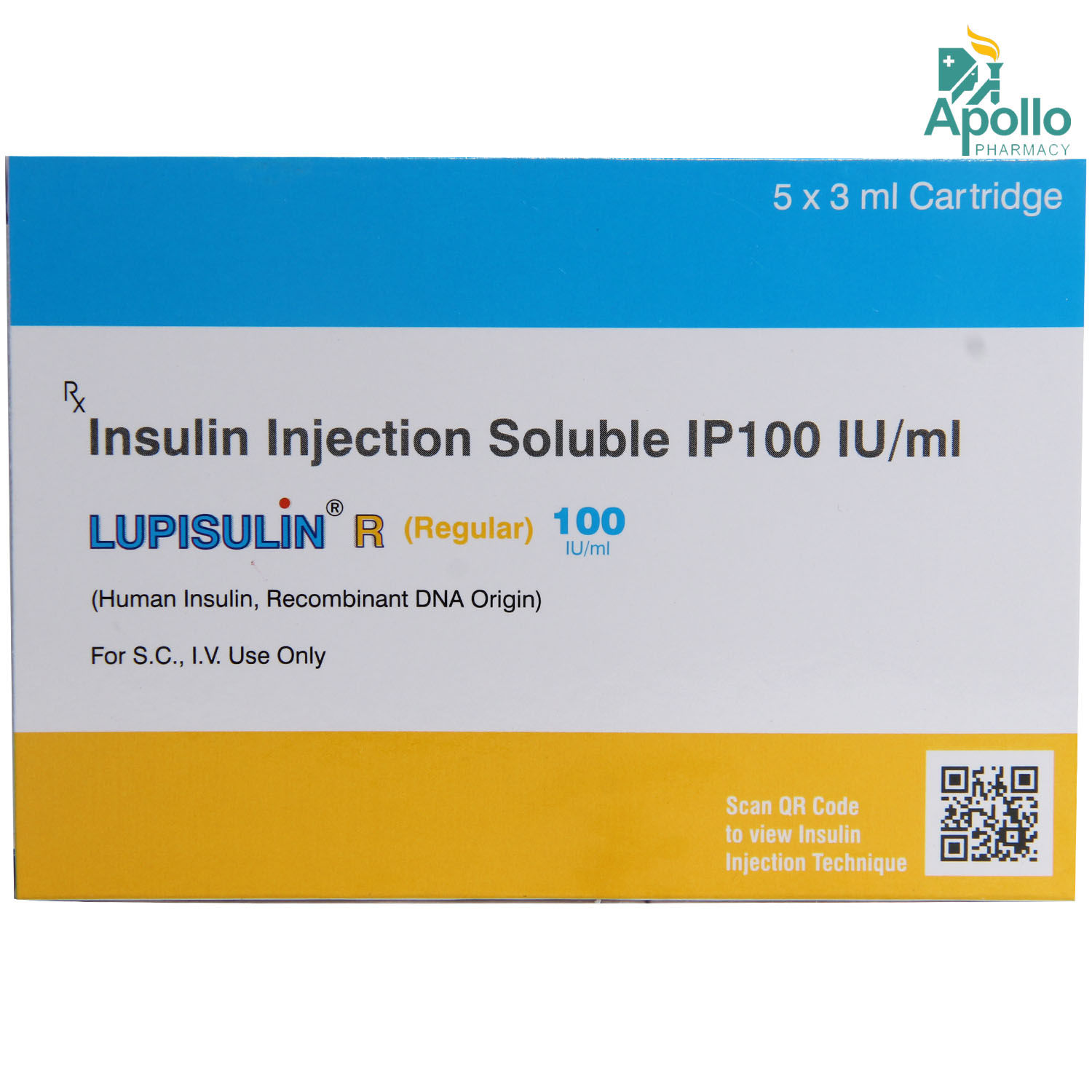 Lupisulin R 100IU Injection 1's Price, Uses, Side Effects, Composition ...