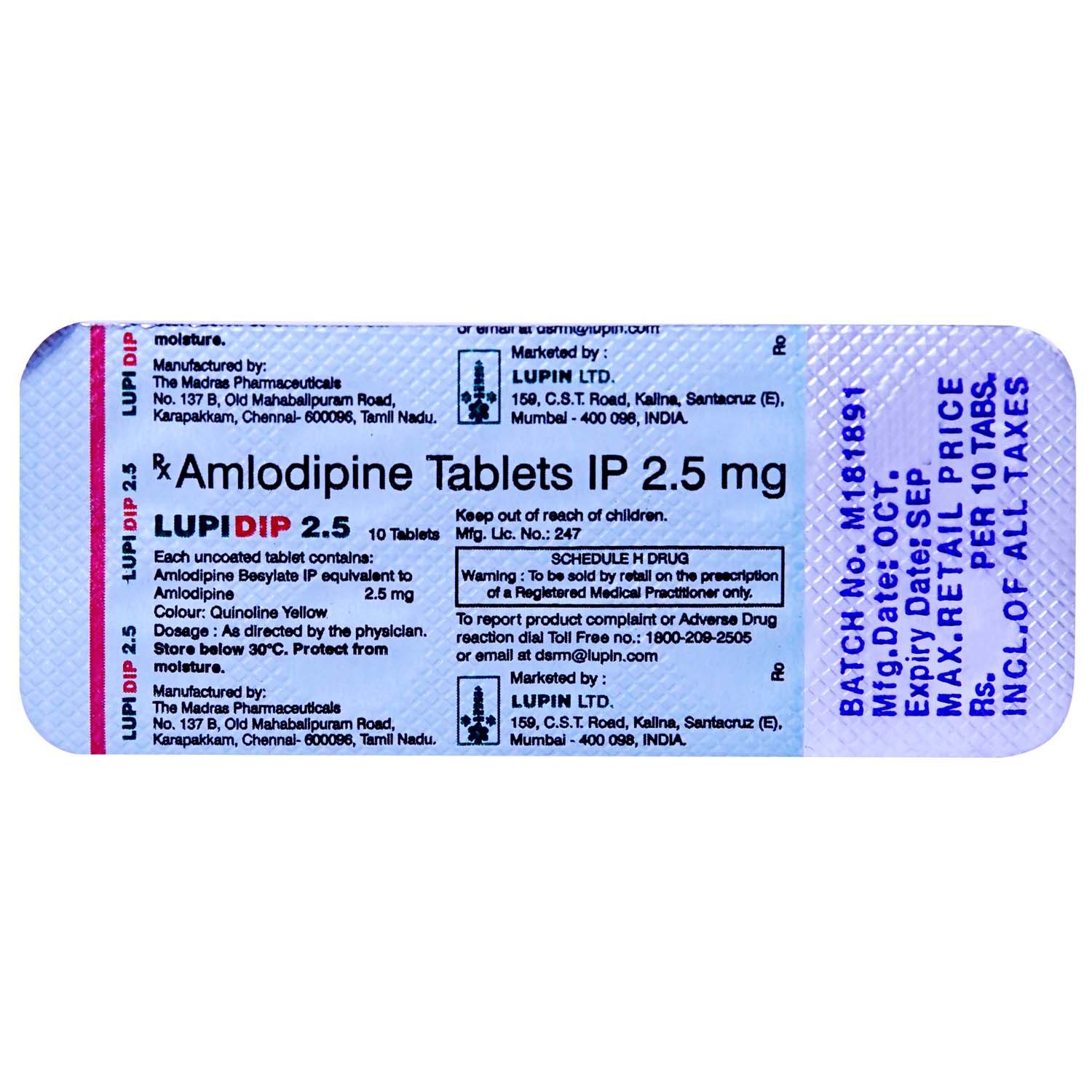 LUPIDIP 2.5MG TABLET Price, Uses, Side Effects, Composition - Apollo ...