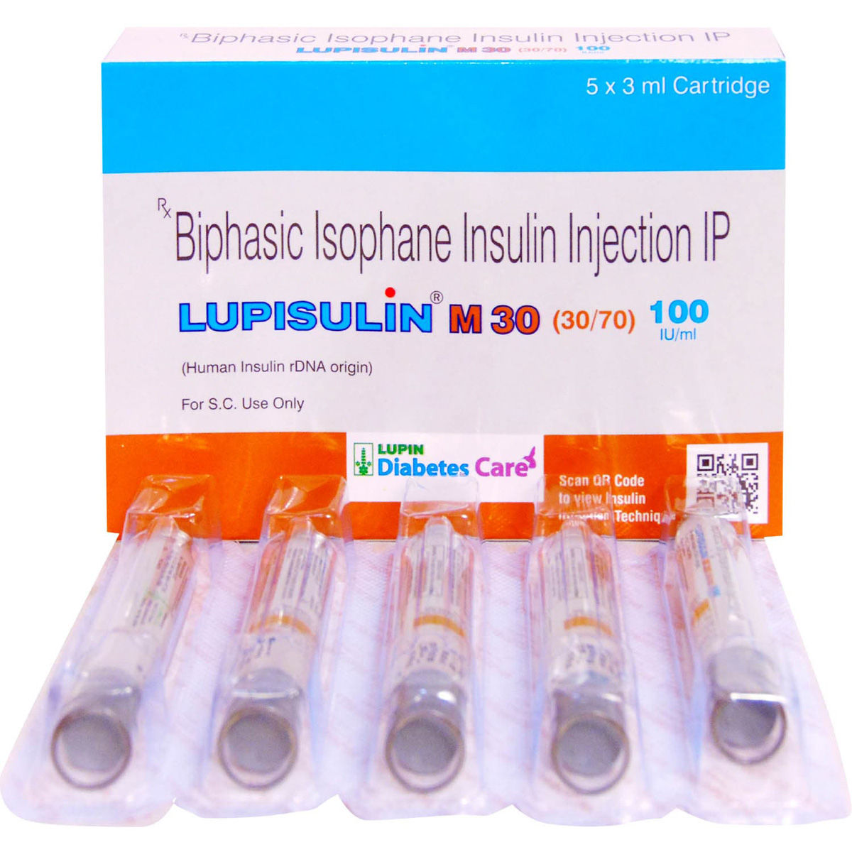 Lupisulin M 30 100IU/ml Injection 5 x 3 ml Price, Uses, Side Effects ...