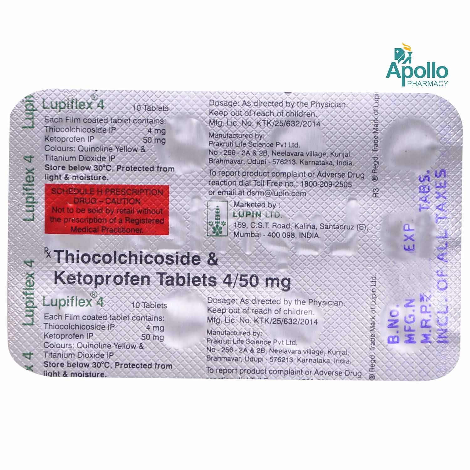 Lupiflex 4 Tablet 10's Price, Uses, Side Effects, Composition - Apollo ...