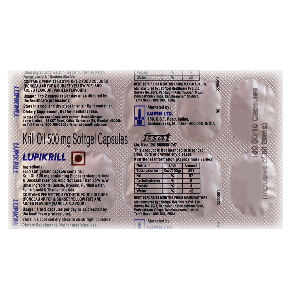 Lupikrill Capsule 10's Price, Uses, Side Effects, Composition - Apollo ...