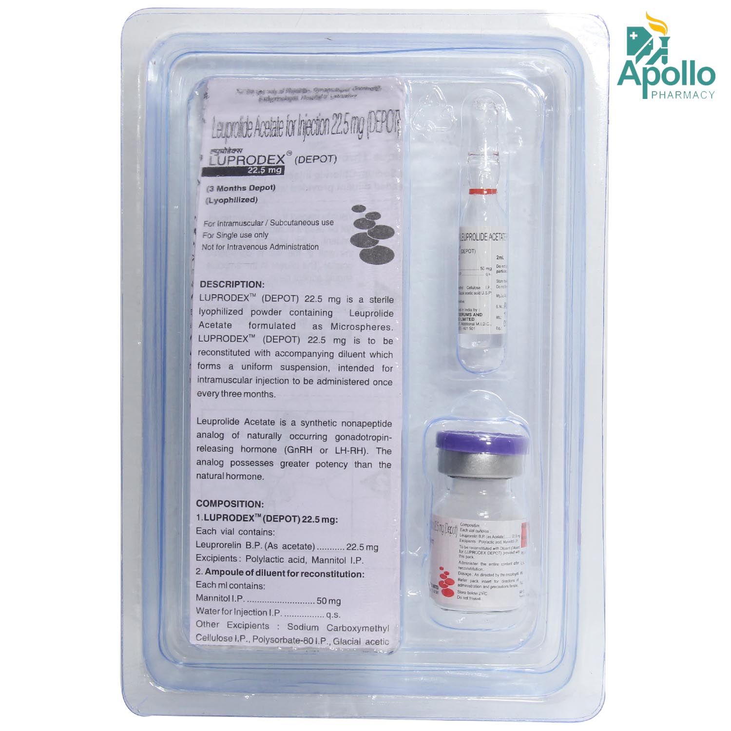 LUPRODEX 22.5MG INJECTION Price, Uses, Side Effects, Composition ...