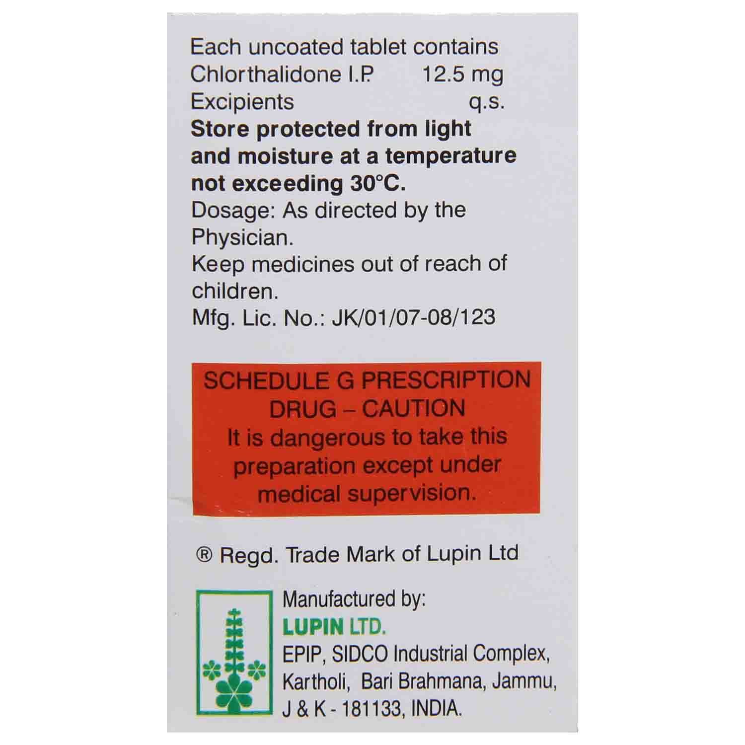 LUPICLOR 12.5MG TABLET 15'S Price, Uses, Side Effects, Composition ...