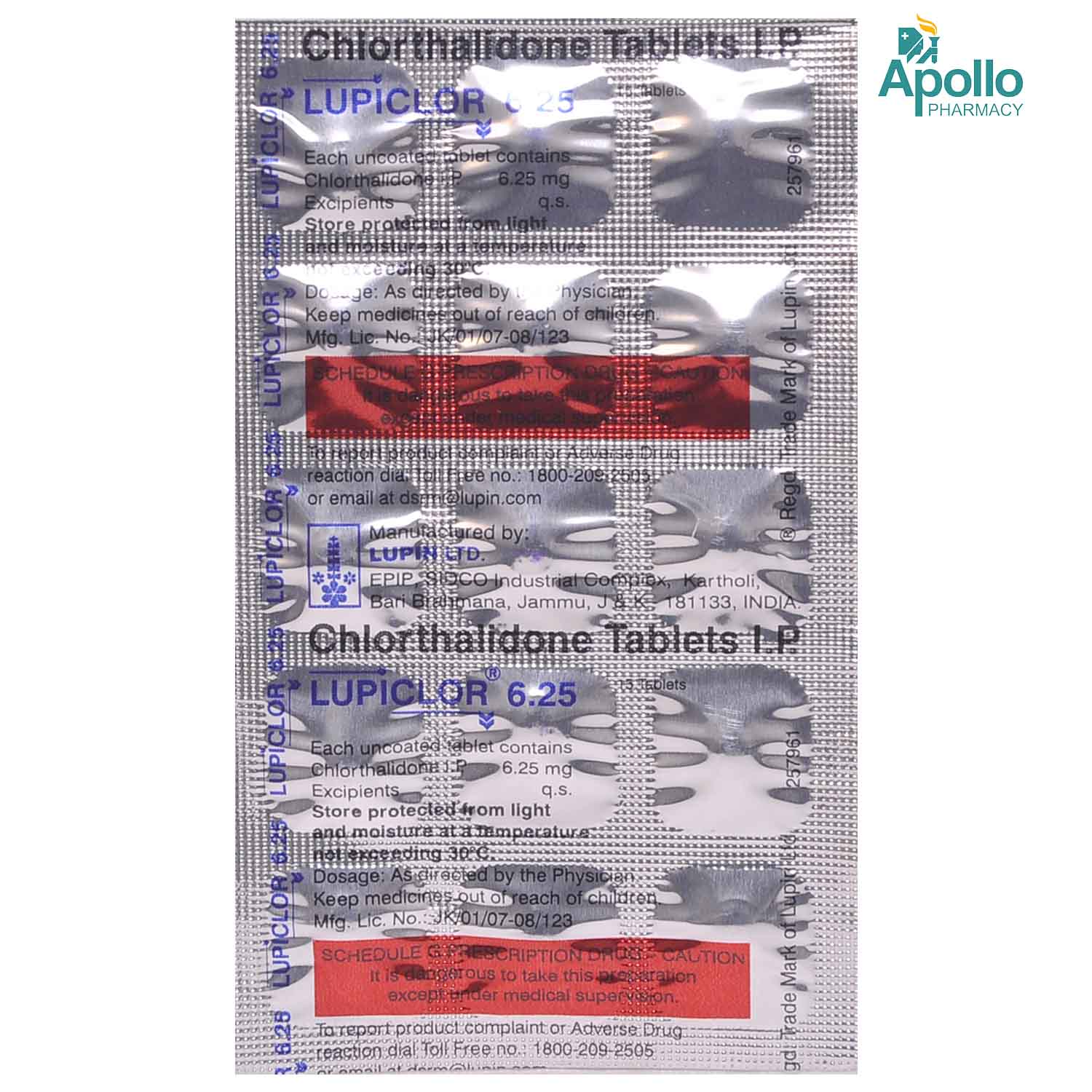 Lupiclor 6.25mg Tablet 15's Price, Uses, Side Effects, Composition ...