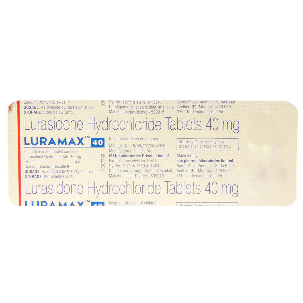 Luramax 40 Tablet 10's Price, Uses, Side Effects, Composition - Apollo ...