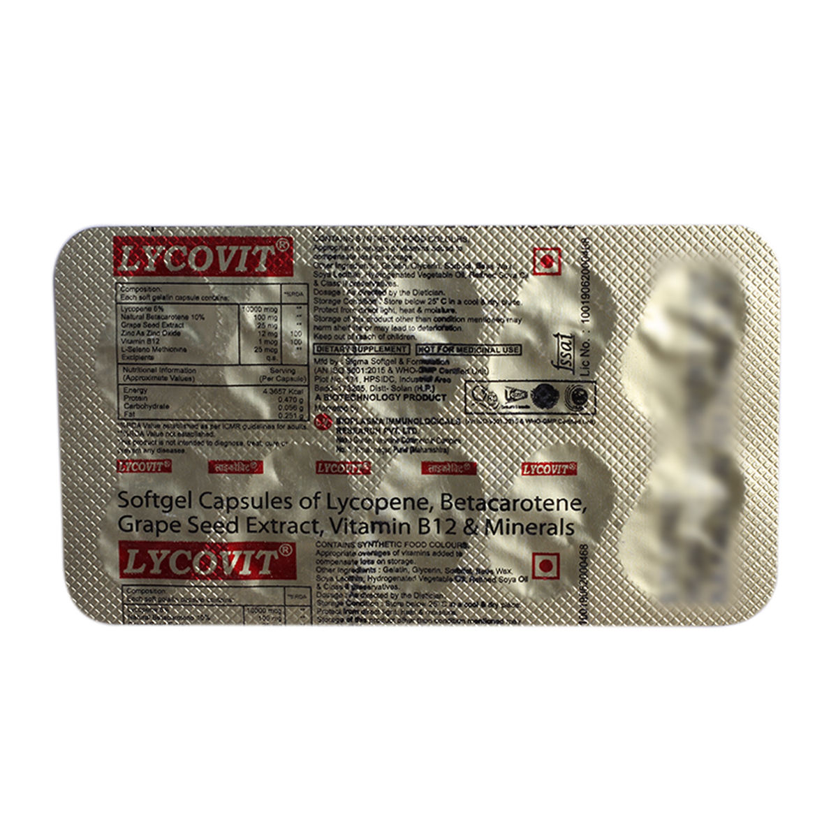 Lycovit Capsule 10's Price, Uses, Side Effects, Composition - Apollo ...