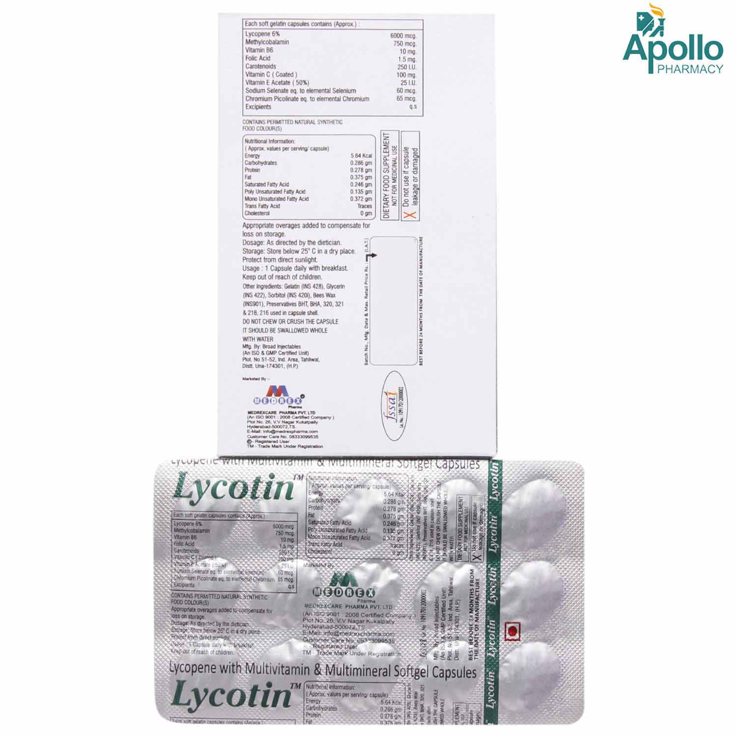 Lycotina Capsule 15's Price, Uses, Side Effects, Composition - Apollo ...