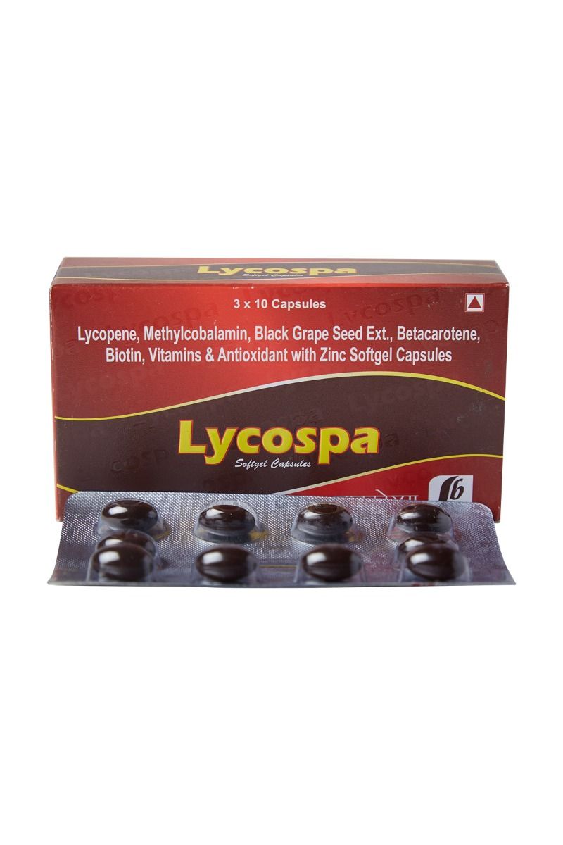 Lycospa Softgel Capsule 10's Price, Uses, Side Effects, Composition ...
