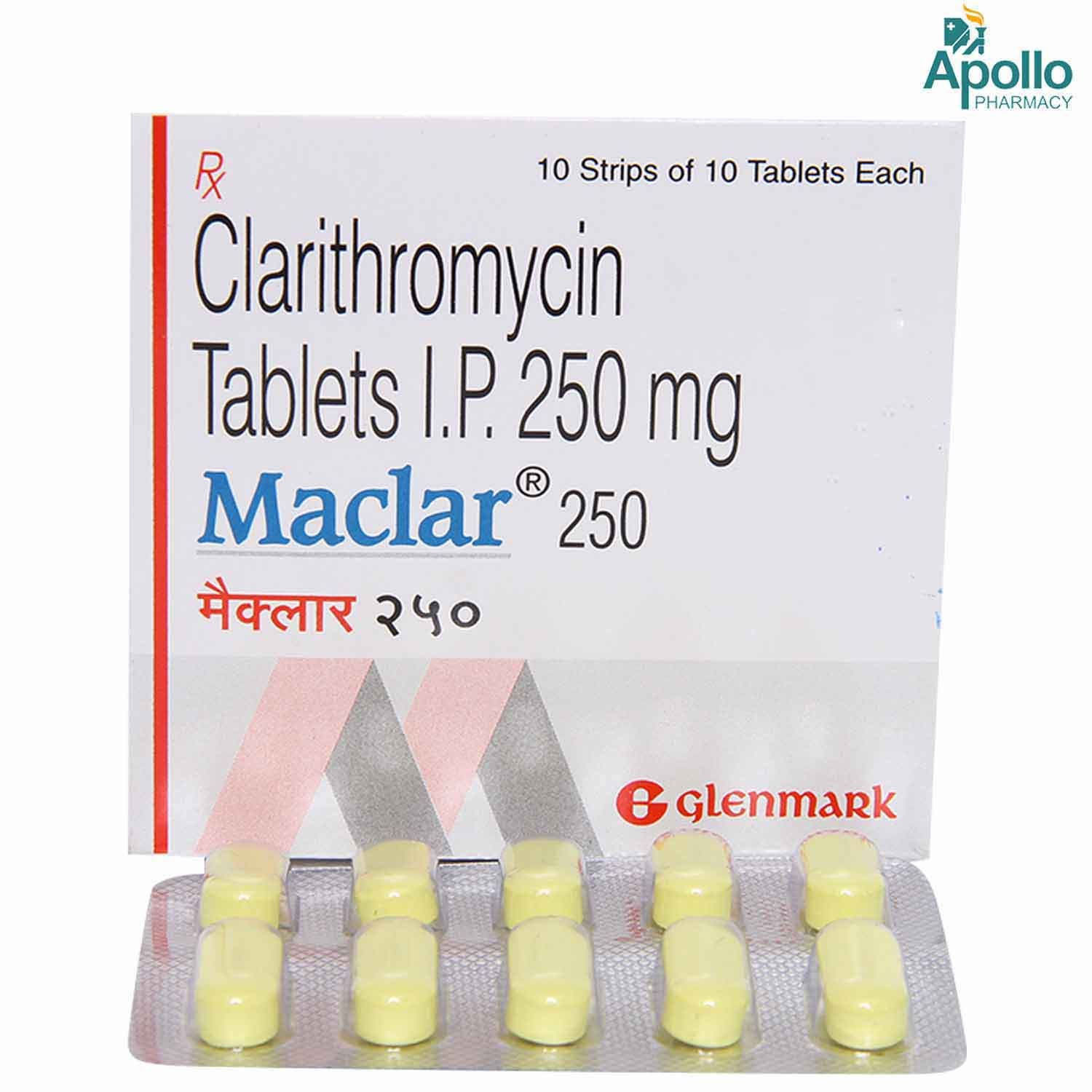 Maclar 250 Tablet 10's Price, Uses, Side Effects, Composition - Apollo ...