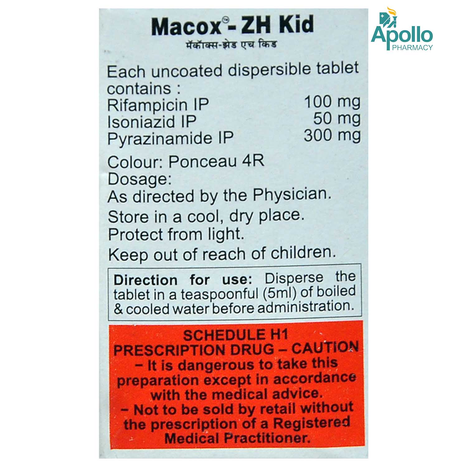 Macox ZH Kid Tablet 10's Price, Uses, Side Effects, Composition ...