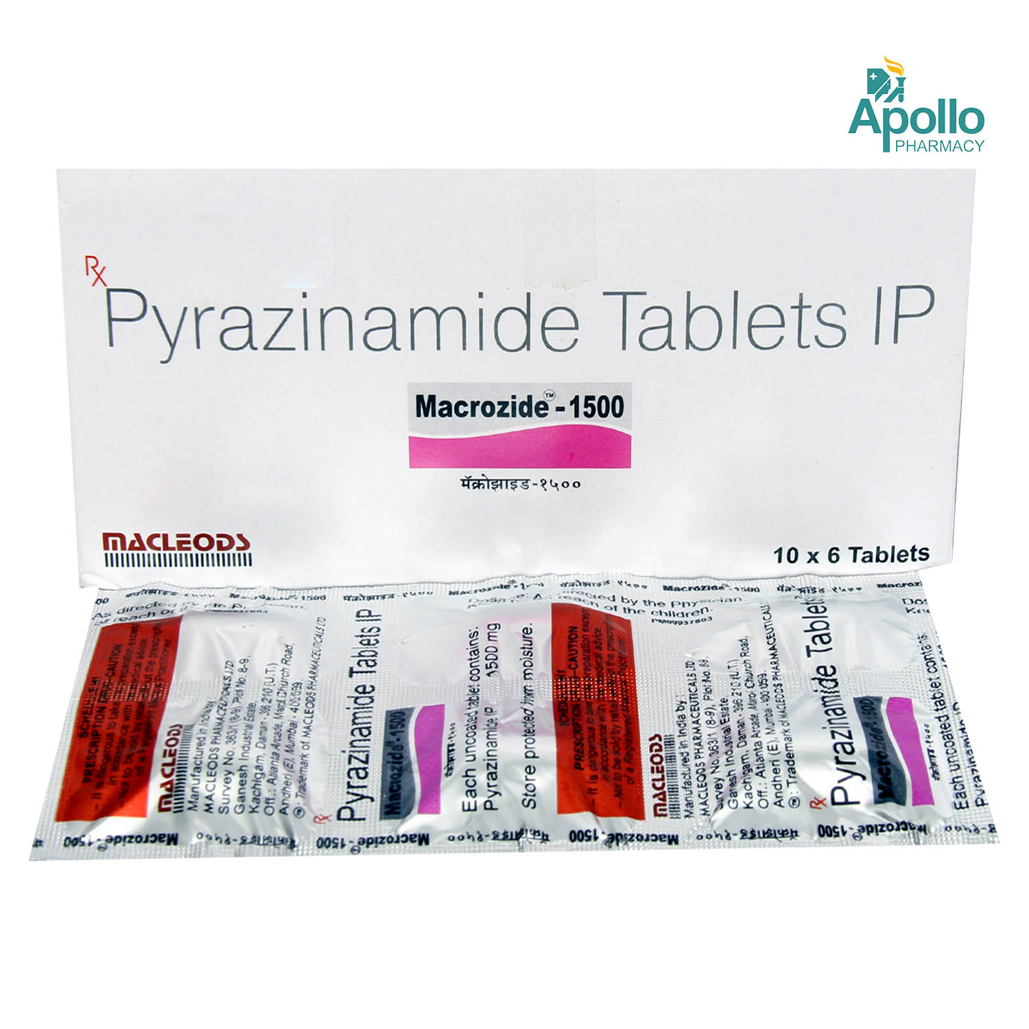 Macrozide 1500mg Tablet 6's Price, Uses, Side Effects, Composition ...
