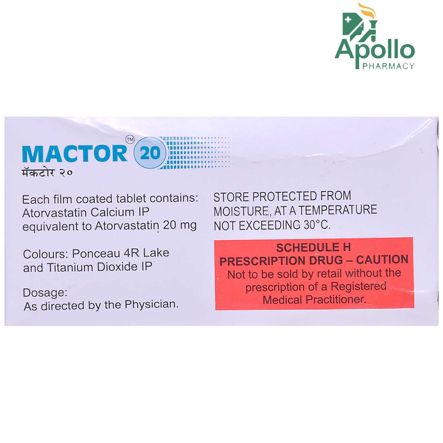Mactor 20 Tablet 10's Price, Uses, Side Effects, Composition - Apollo ...