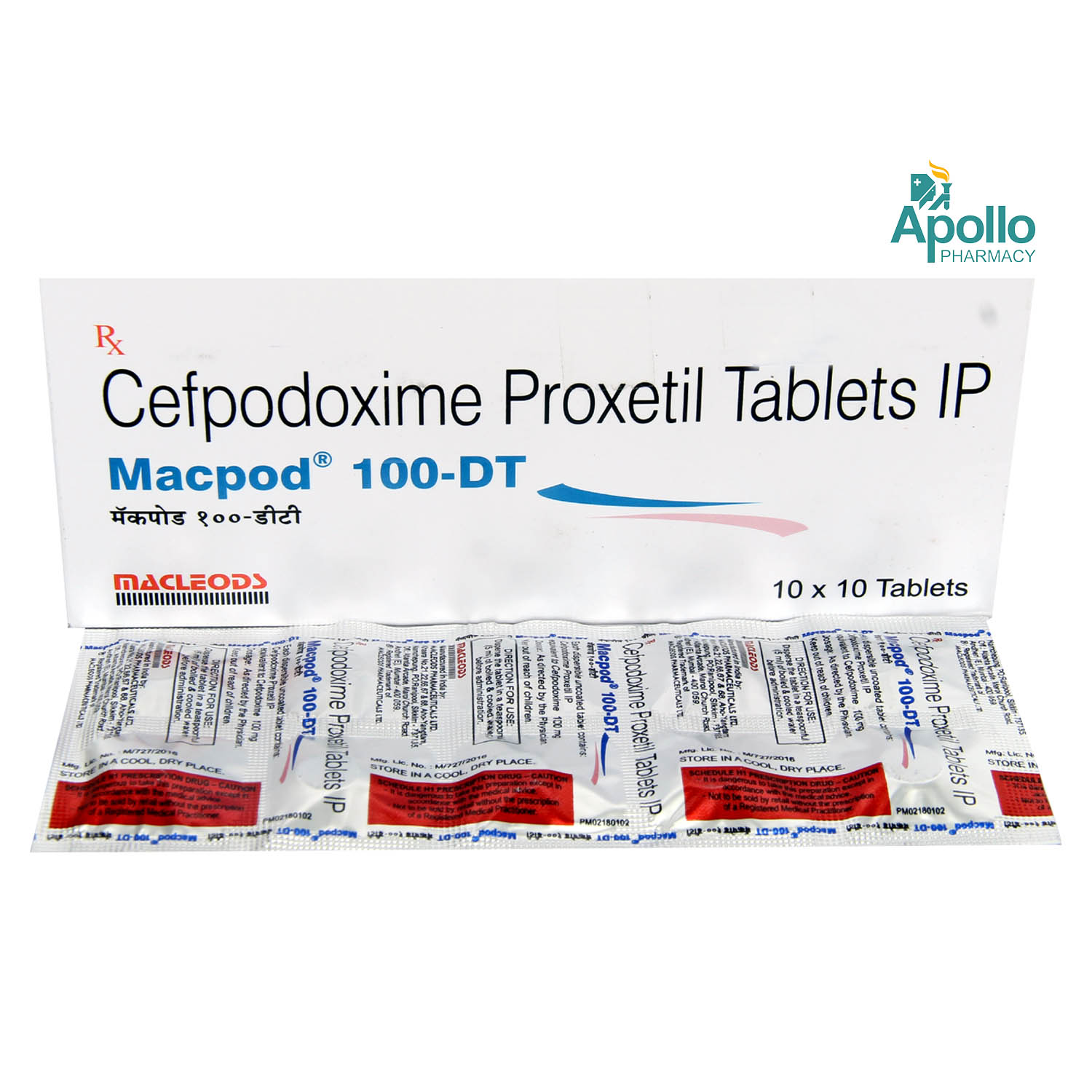 Macpod 100 mg Dt Tablet 10's Price, Uses, Side Effects, Composition ...