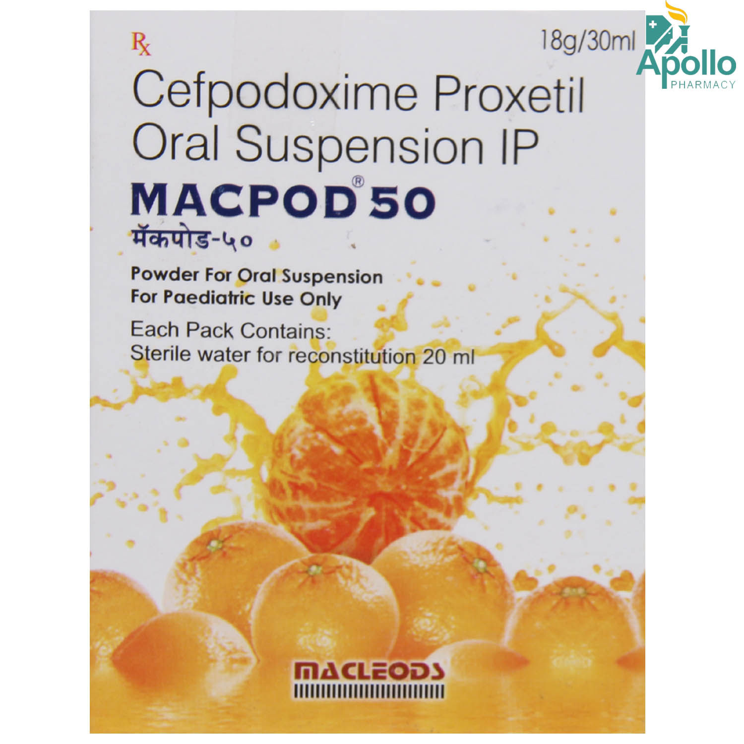 MACPOD 50MG SUSPENSION Price, Uses, Side Effects, Composition - Apollo ...