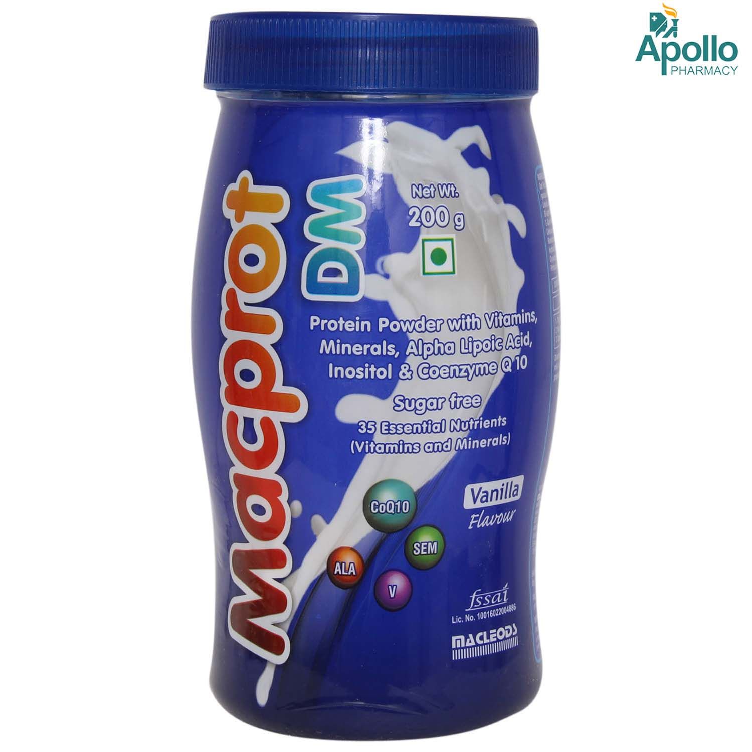 Macprot DM Vanilla Powder 200 gm Price, Uses, Side Effects, Composition ...