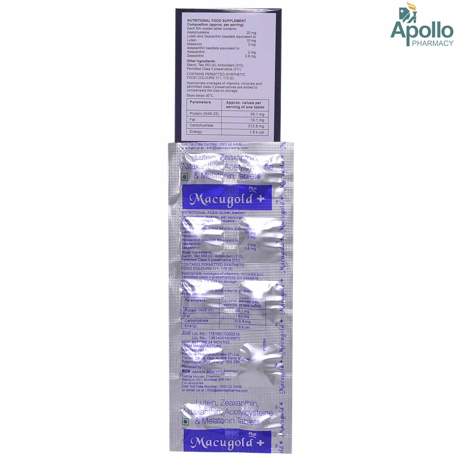 MACUGOLD PLUS TABLET 10'S Price, Uses, Side Effects, Composition ...