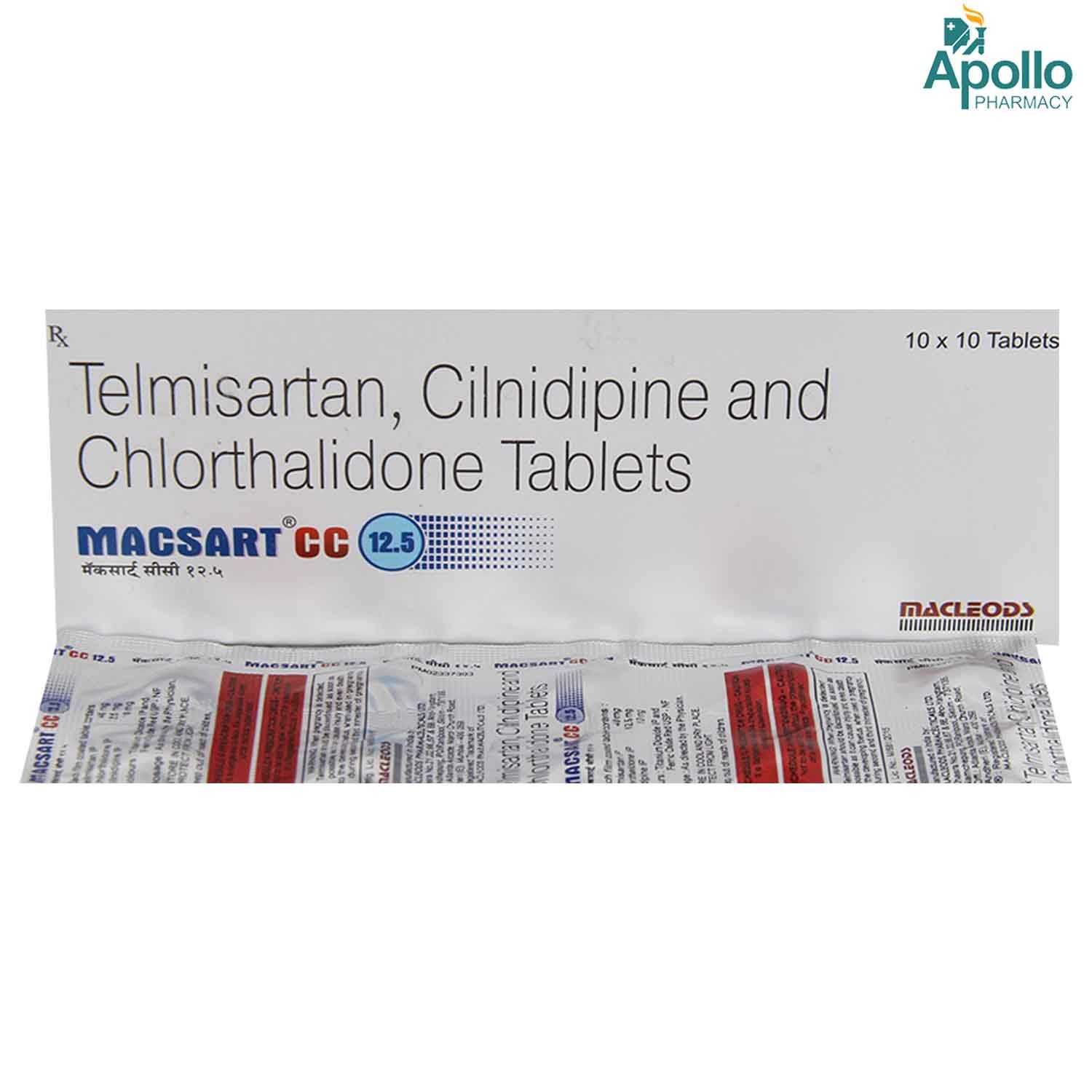Macsart CC 12.5 Tablet 10's Price, Uses, Side Effects, Composition ...