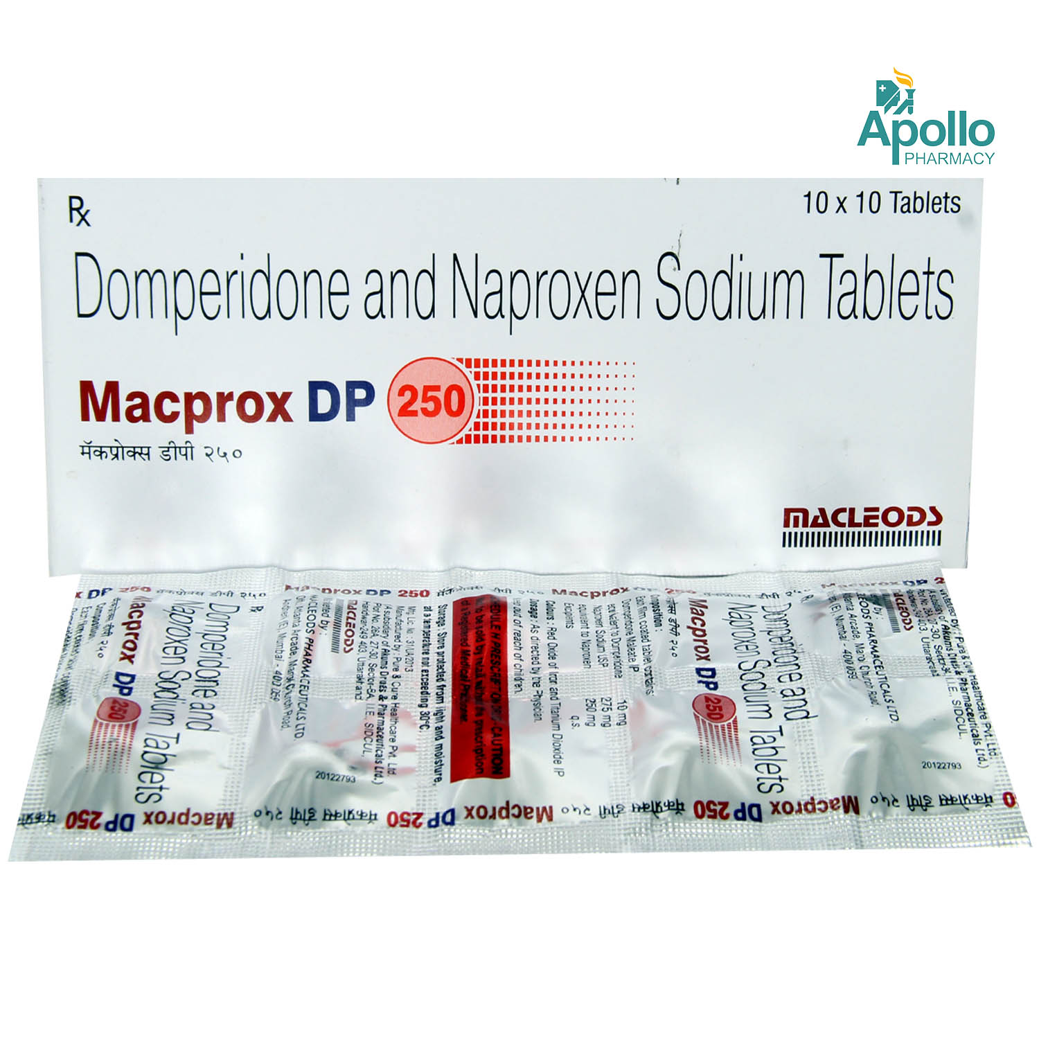 Macprox DP 250 Tablet 10's Price, Uses, Side Effects, Composition ...