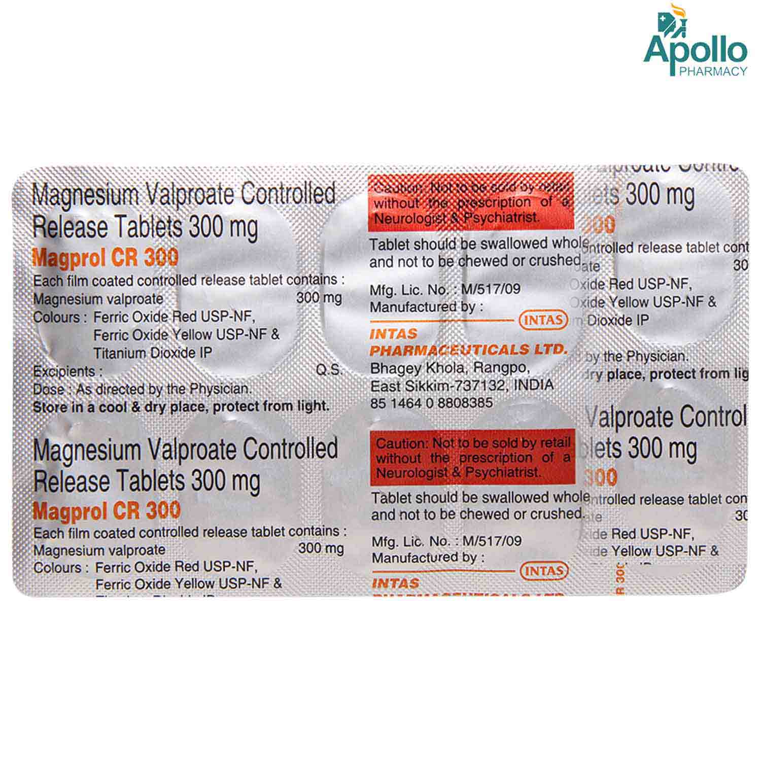 Magprol CR 300 Tablet 10's Price, Uses, Side Effects, Composition ...