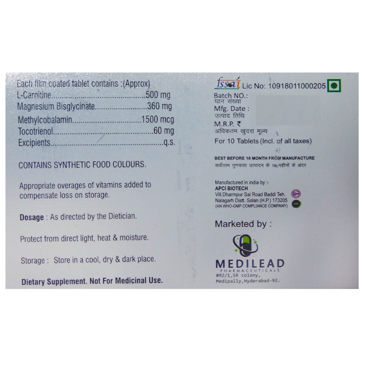 Magnilead LC Tablet 10's Price, Uses, Side Effects, Composition ...