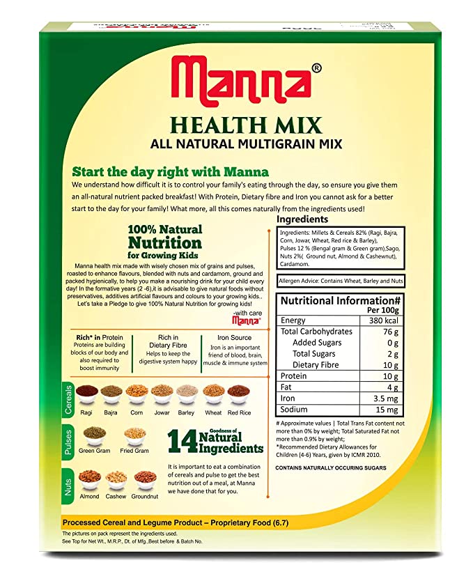 Manna Health Mix, 500 gm Price, Uses, Side Effects, Composition ...