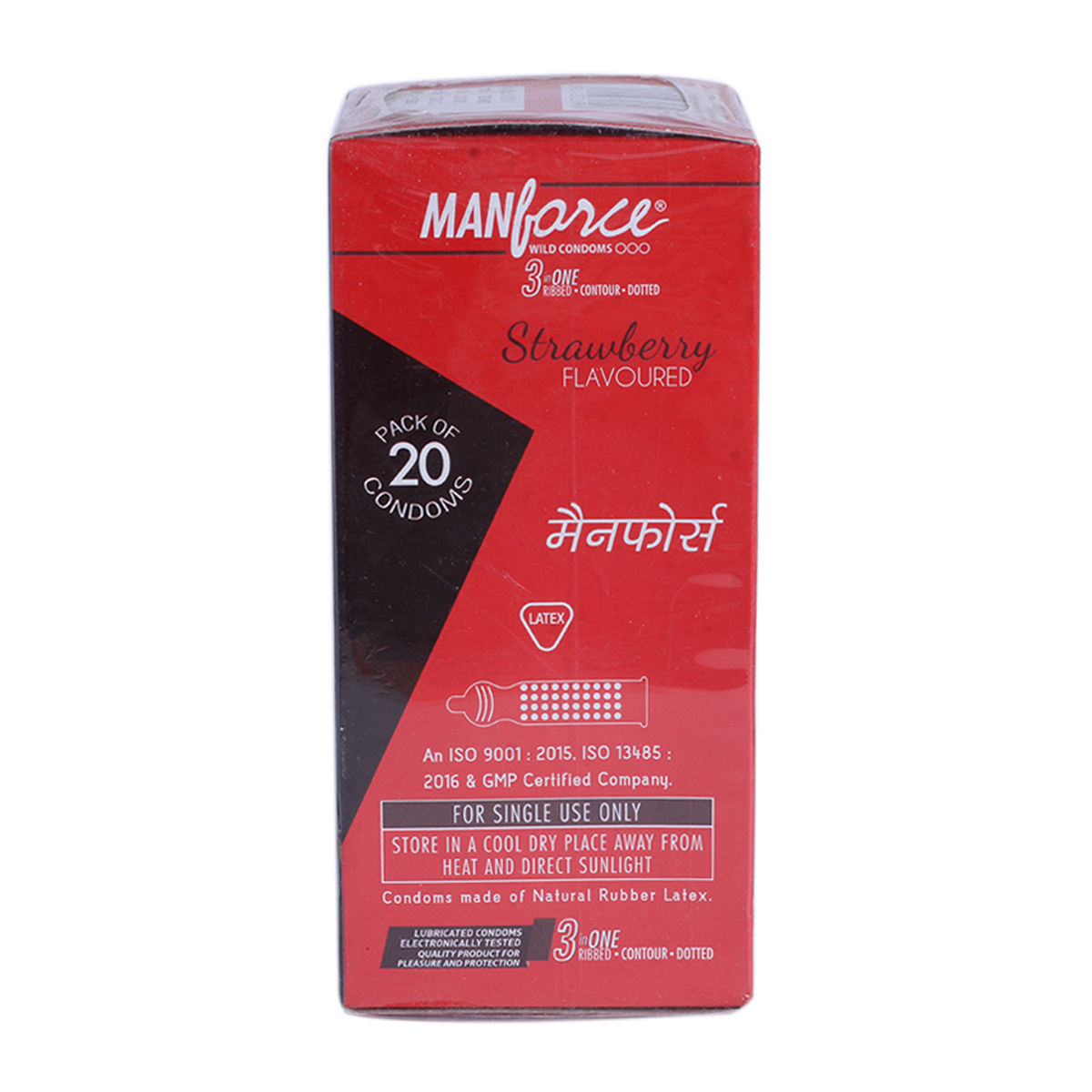 Manforce Strawberry Flavoured PremiumCondoms, 20 Count Price, Uses ...