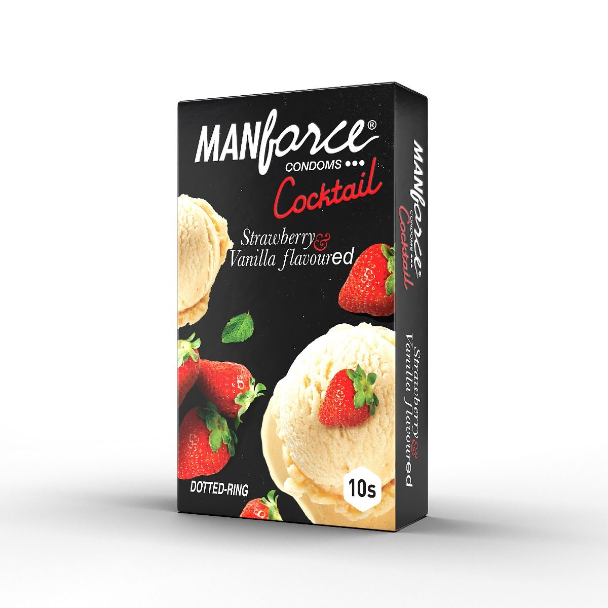 Manforce Cocktail Strawberry and Vanilla Flavoured Condoms, 10 Count ...