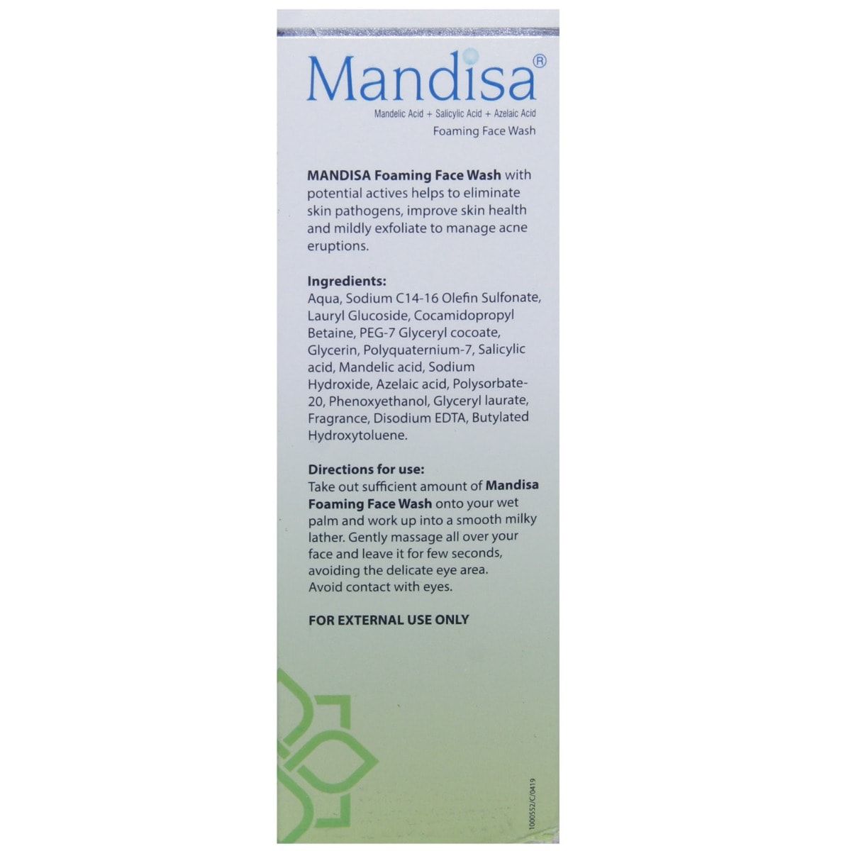 Mandisa Foaming Face Wash 100 ml Price, Uses, Side Effects, Composition ...