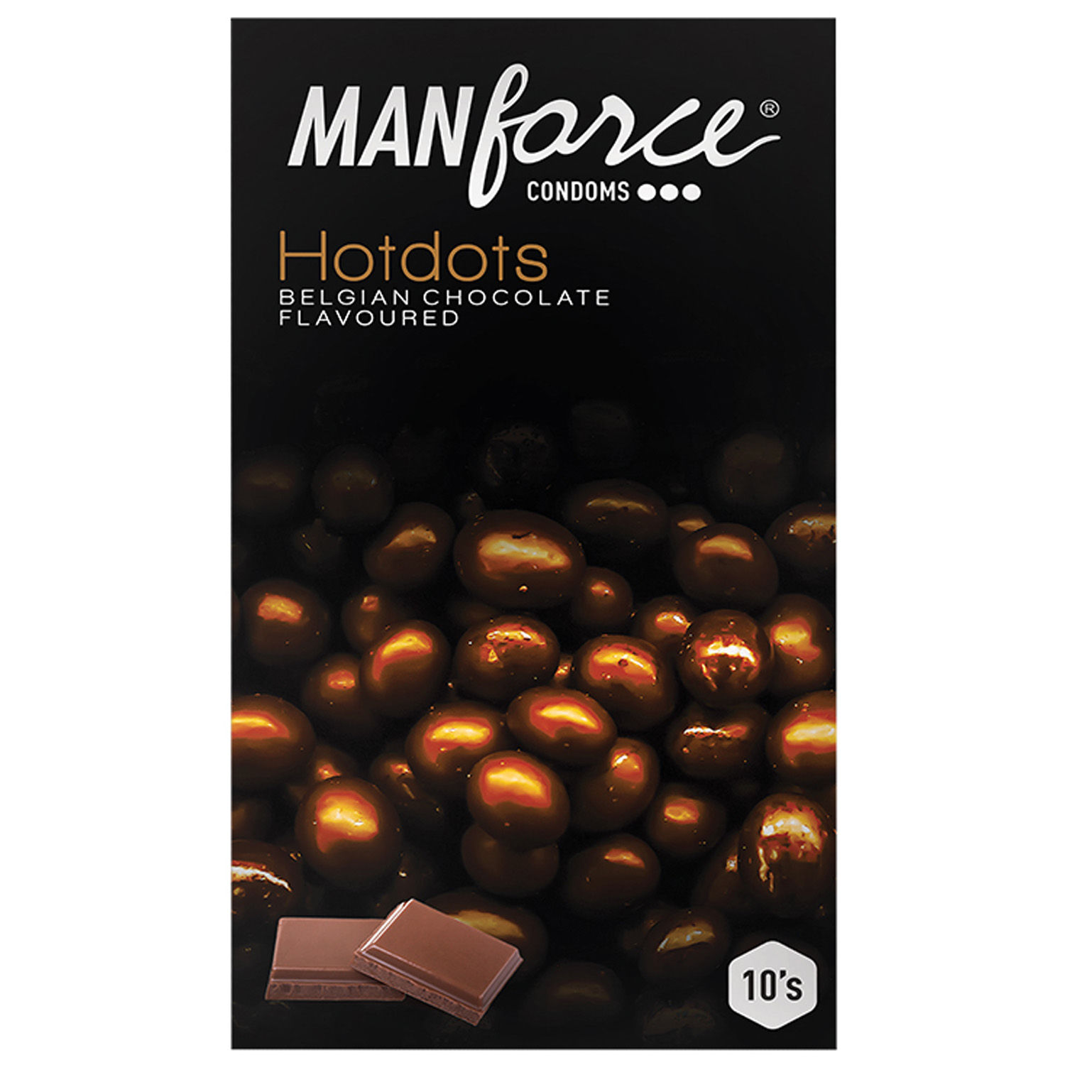 Manforce Hotdots Belgian Chocolate Flavoured Condoms, 10 Count Price ...