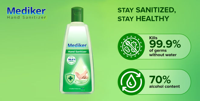 Mediker Hand Sanitizer, 500 ml Price, Uses, Side Effects, Composition ...