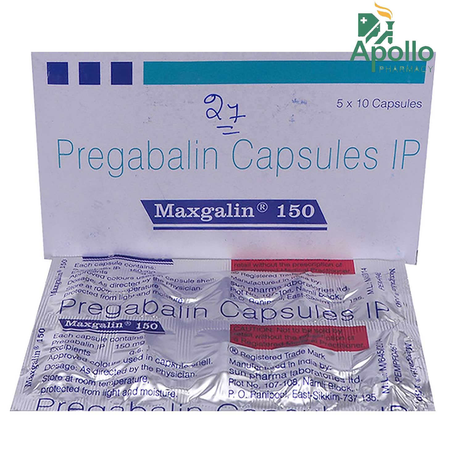 Maxgalin 150 Capsule 10's Price, Uses, Side Effects, Composition ...