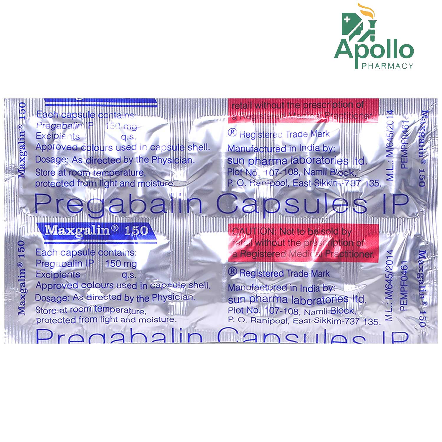 Maxgalin 150 Capsule 10's Price, Uses, Side Effects, Composition ...