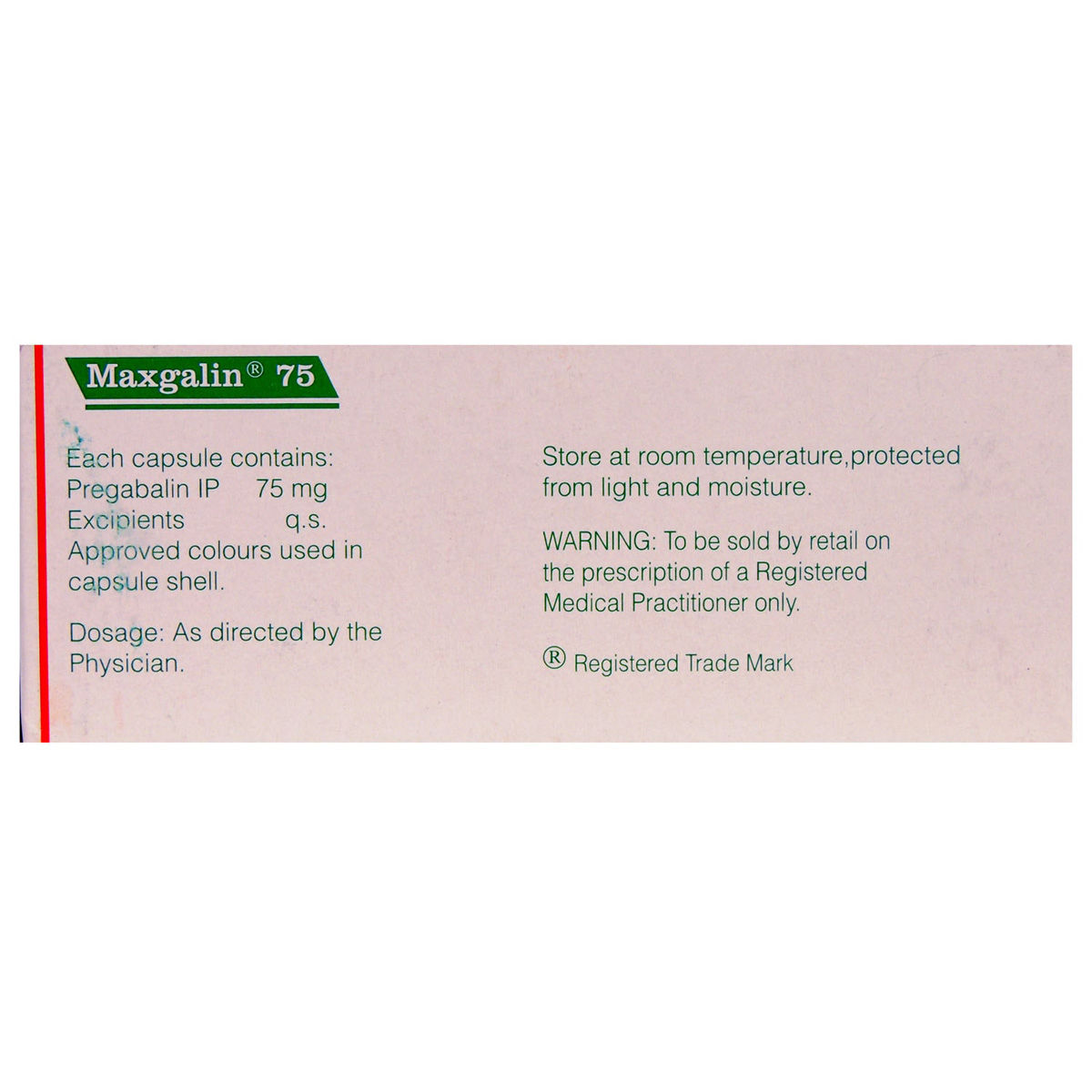 Maxgalin 75 Capsule 10's Price, Uses, Side Effects, Composition ...