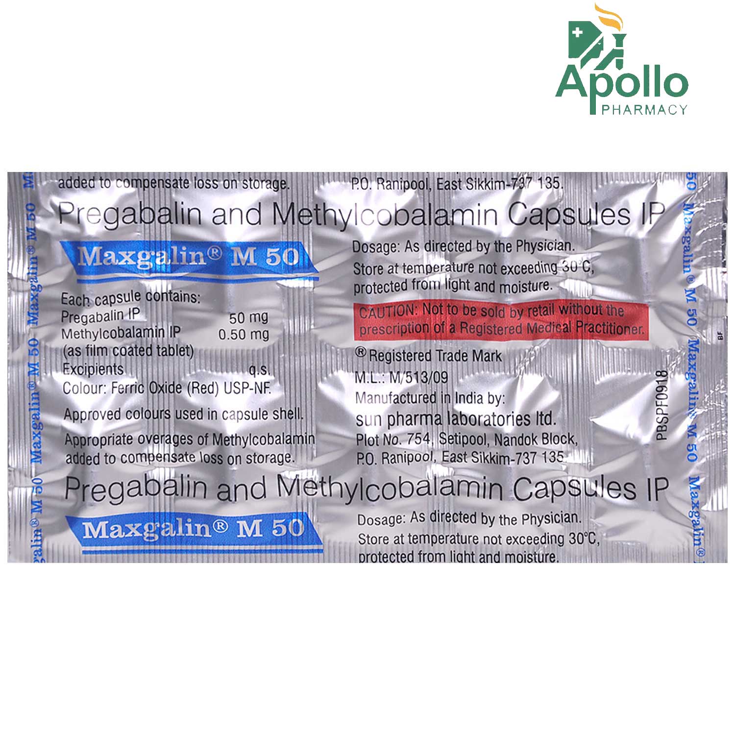 Maxgalin M 50 Tablet 10's Price, Uses, Side Effects, Composition ...