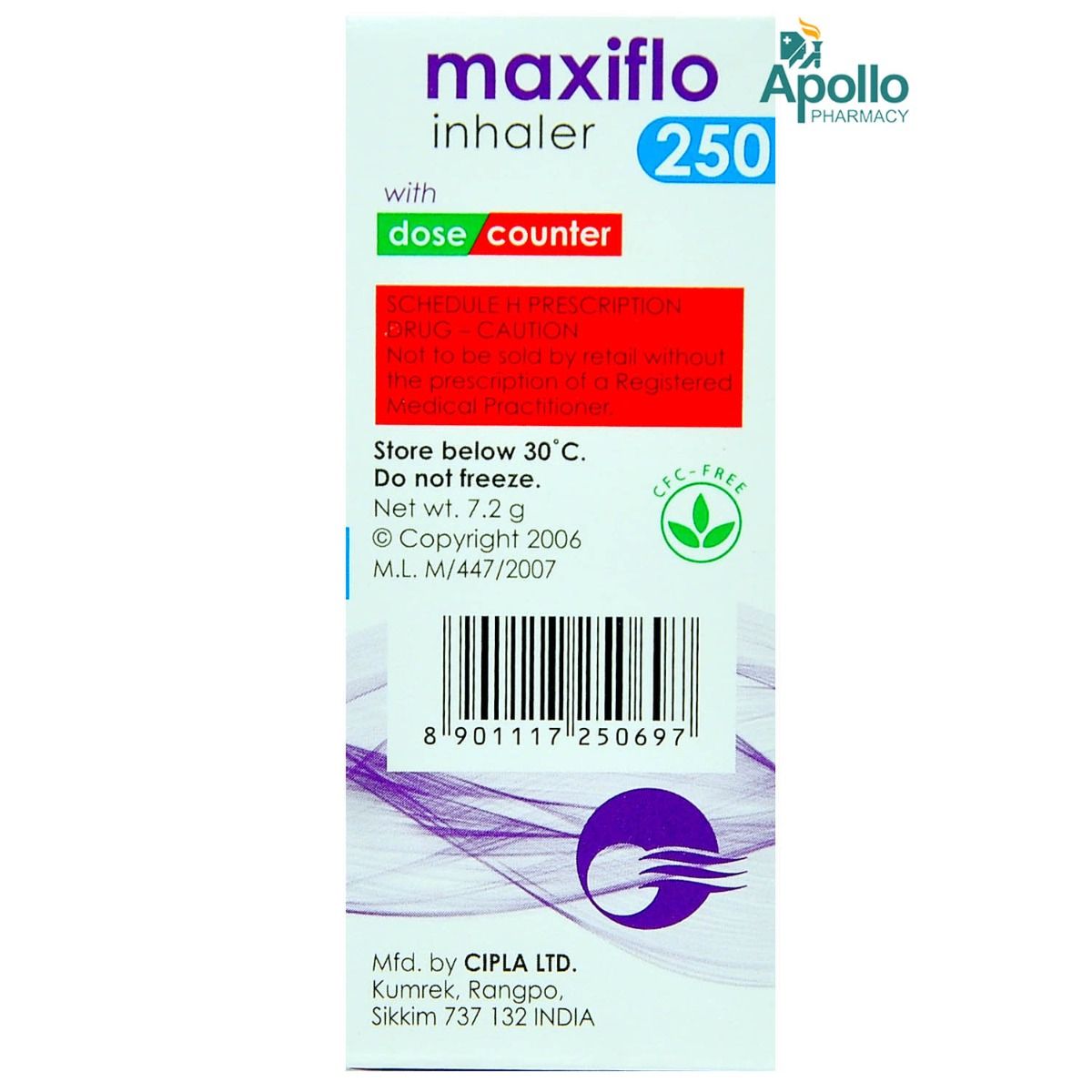 Maxiflo 250 Inhaler 120 mdi Price, Uses, Side Effects, Composition ...