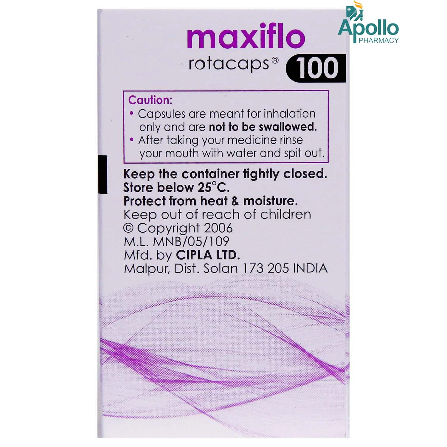 Maxiflo 100 Rotacaps Price, Uses, Side Effects, Composition - Apollo ...
