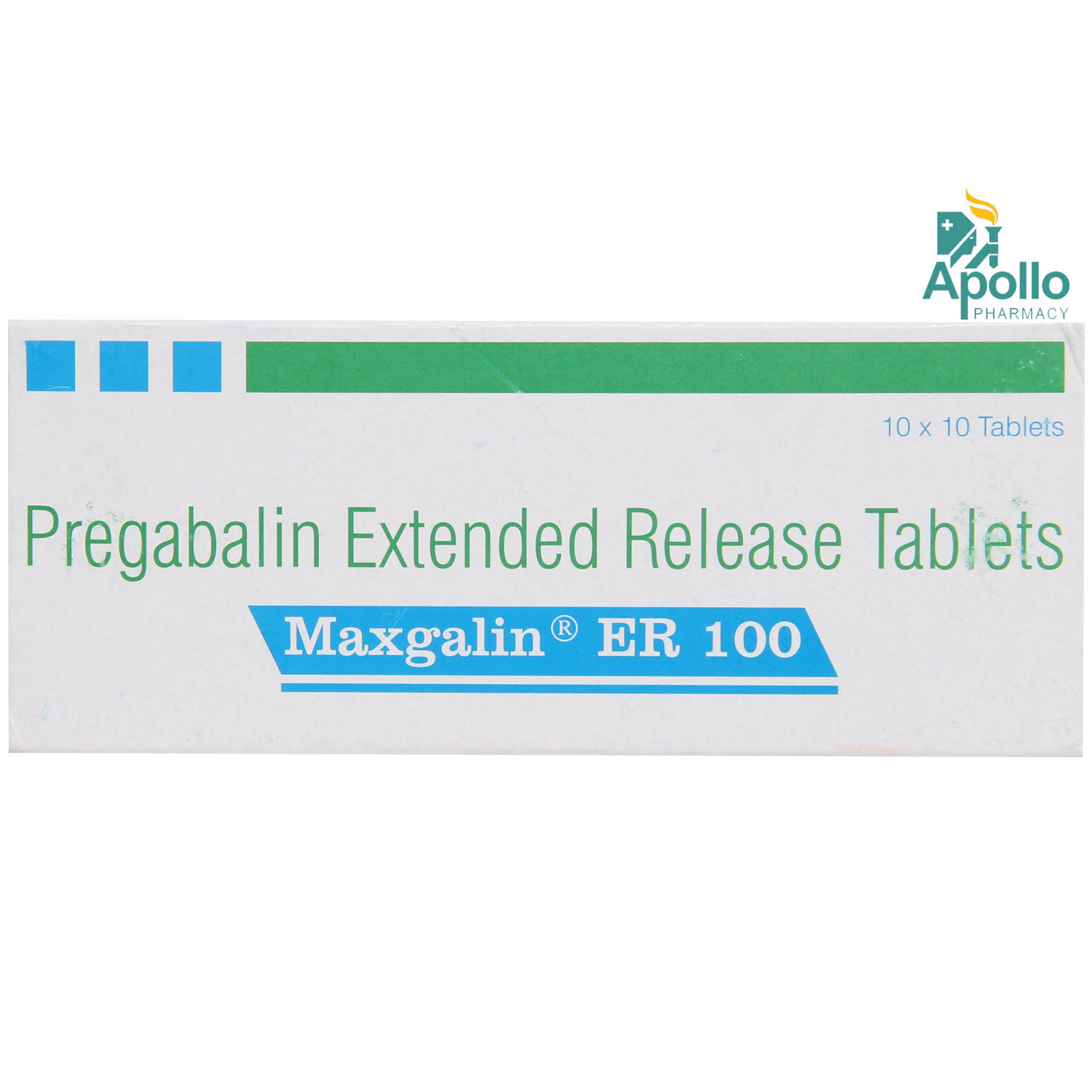 Maxgalin ER 100 Tablet 10's Price, Uses, Side Effects, Composition ...