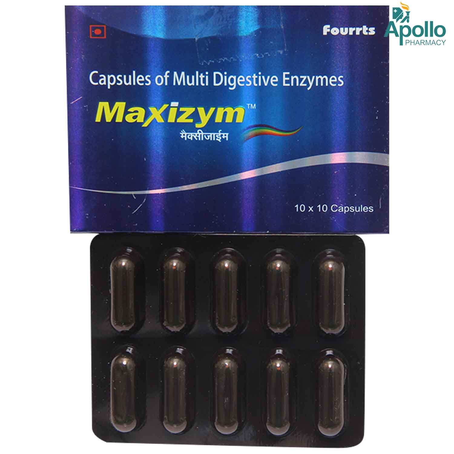 MAXIZYM CAPSULE 10'S Price, Uses, Side Effects, Composition - Apollo ...