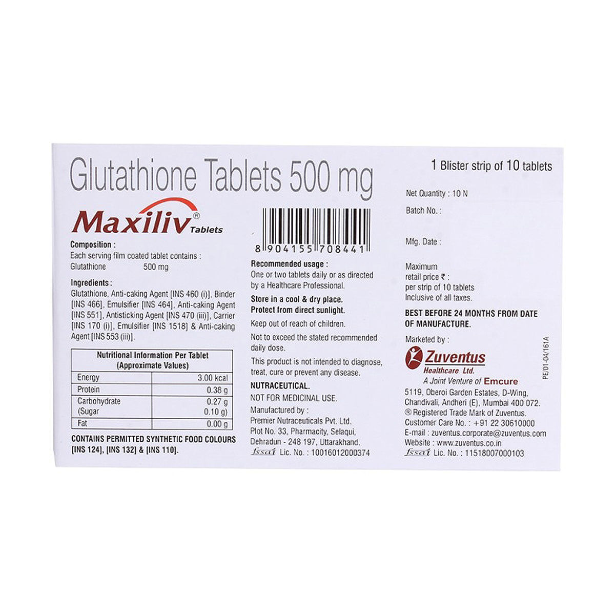 Maxiliv Tablet 10's Price, Uses, Side Effects, Composition - Apollo ...
