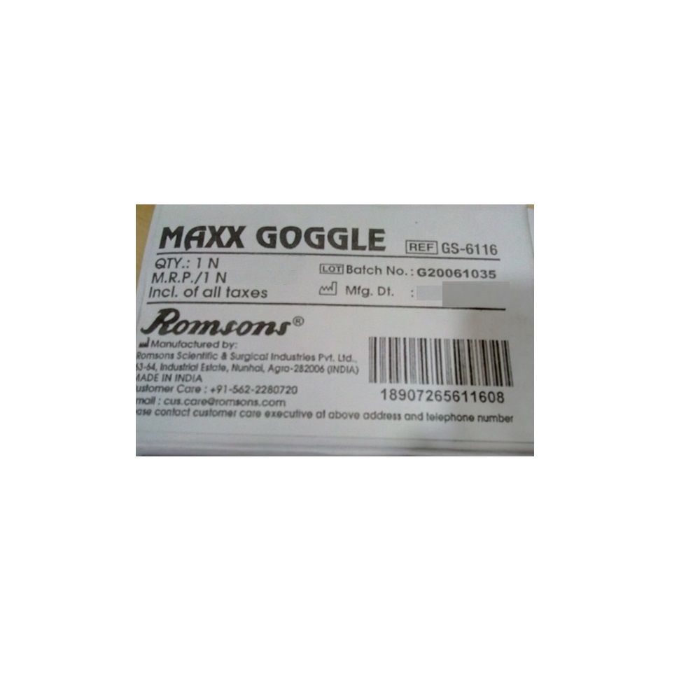 Romsons Maxx Goggle Gs-6116 Price, Uses, Side Effects, Composition ...