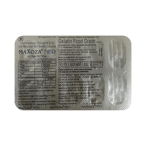 Maxoza Neo Soft Gelatin Capsule 10's Price, Uses, Side Effects ...