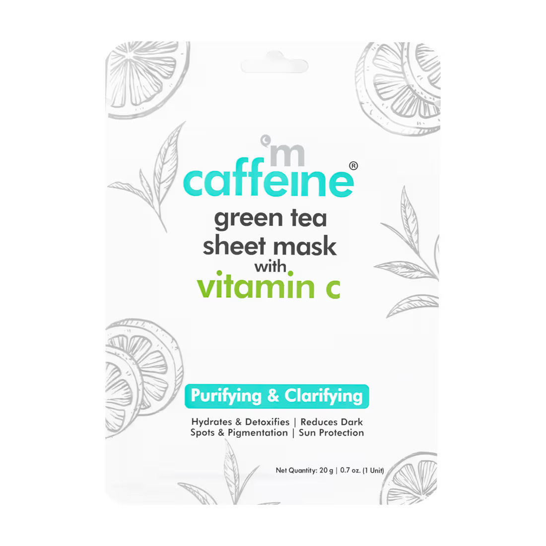 Mcaffeine Green Tea Sheet Mask with Vitamin C, 20 gm Price, Uses, Side ...