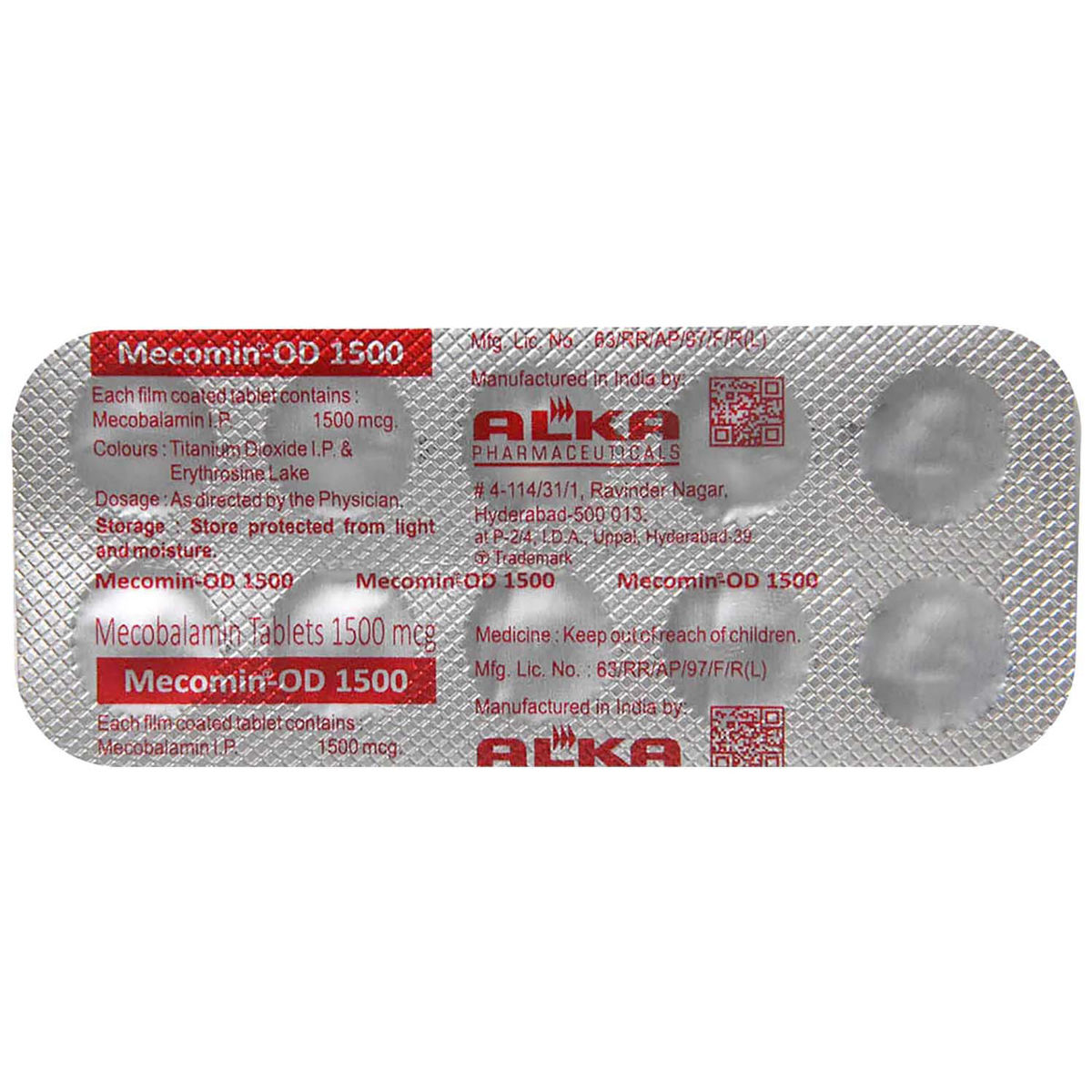 Mecomin-OD 1500 Tablet 10's Price, Uses, Side Effects, Composition ...