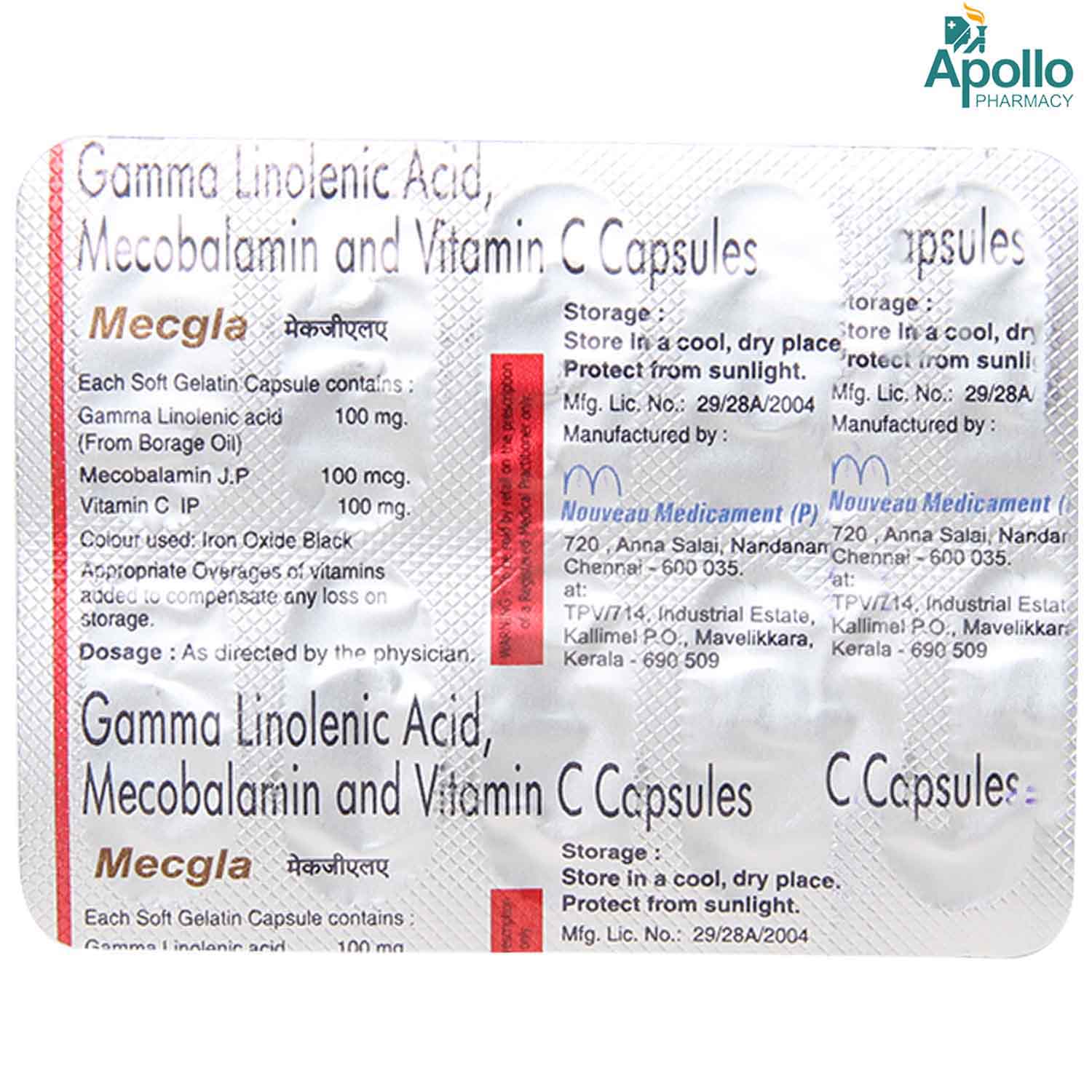 Mecgla Capsule 10's Price, Uses, Side Effects, Composition - Apollo ...