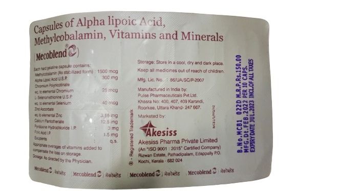 Mecoblend Capsule 10's Price, Uses, Side Effects, Composition - Apollo ...