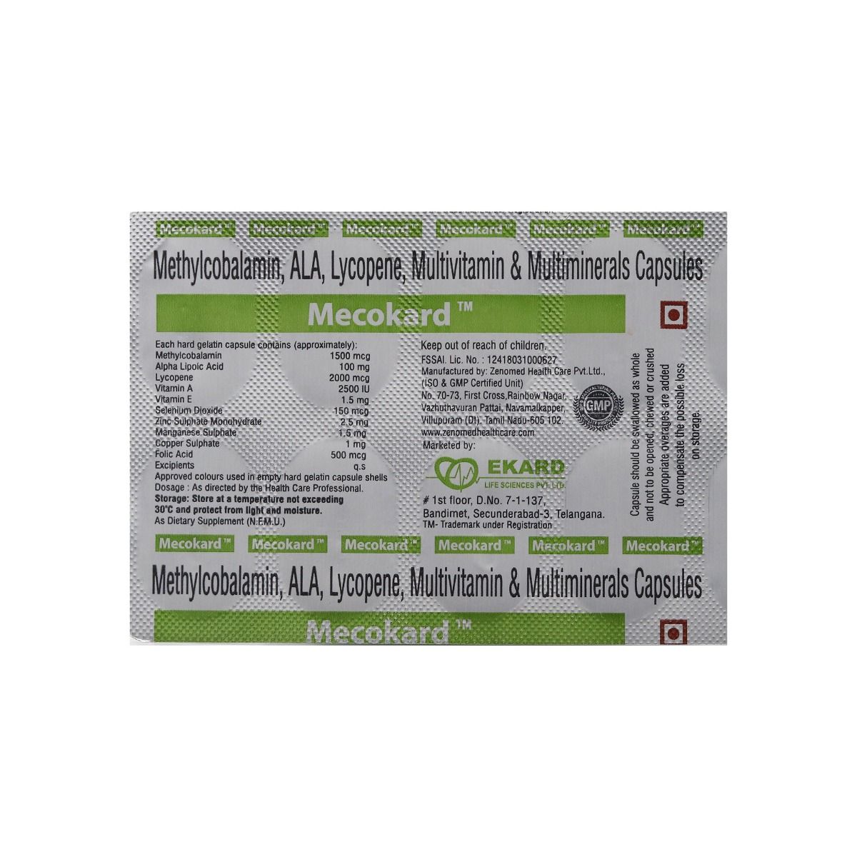 MECOKARD CAPSULE 10'S Price, Uses, Side Effects, Composition - Apollo ...
