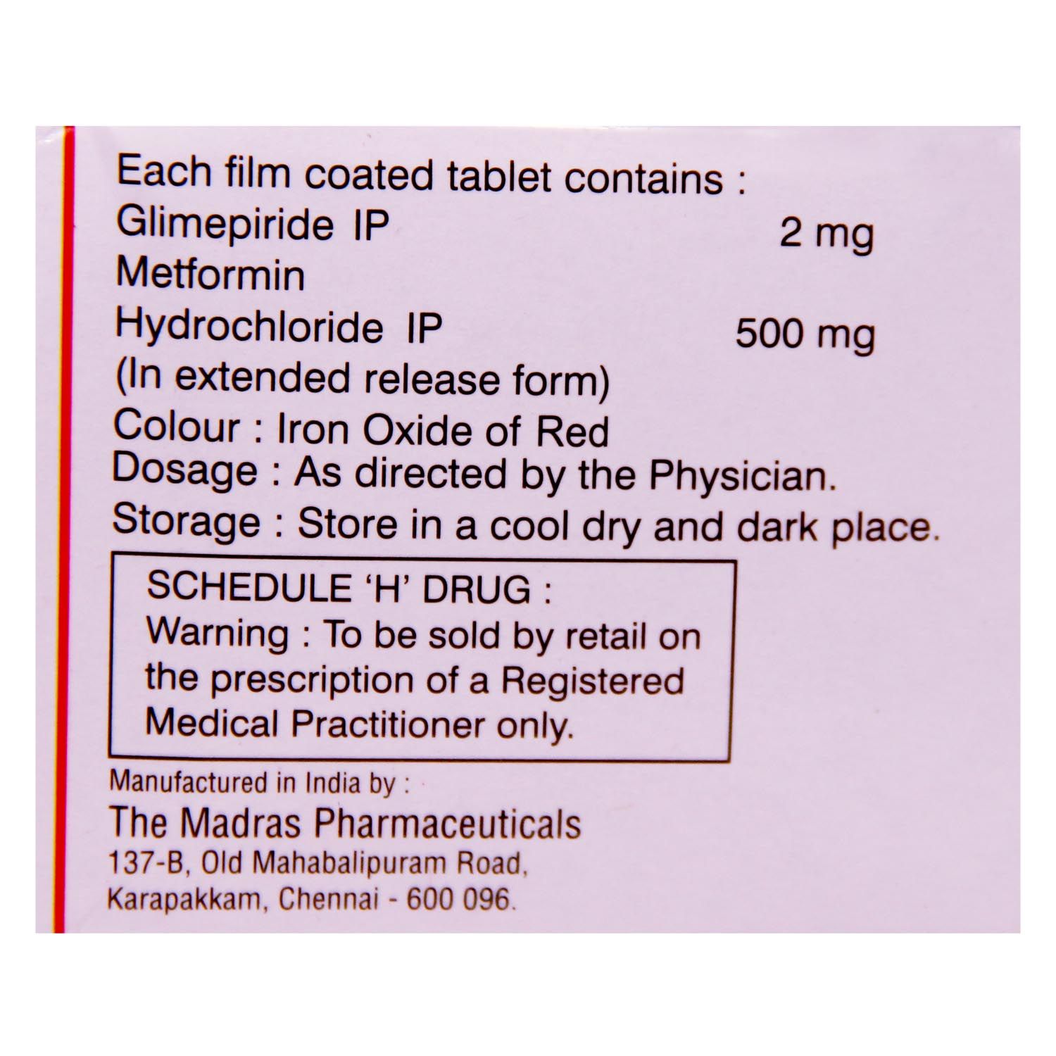 MEDIMET G2 TABLET Price, Uses, Side Effects, Composition - Apollo Pharmacy