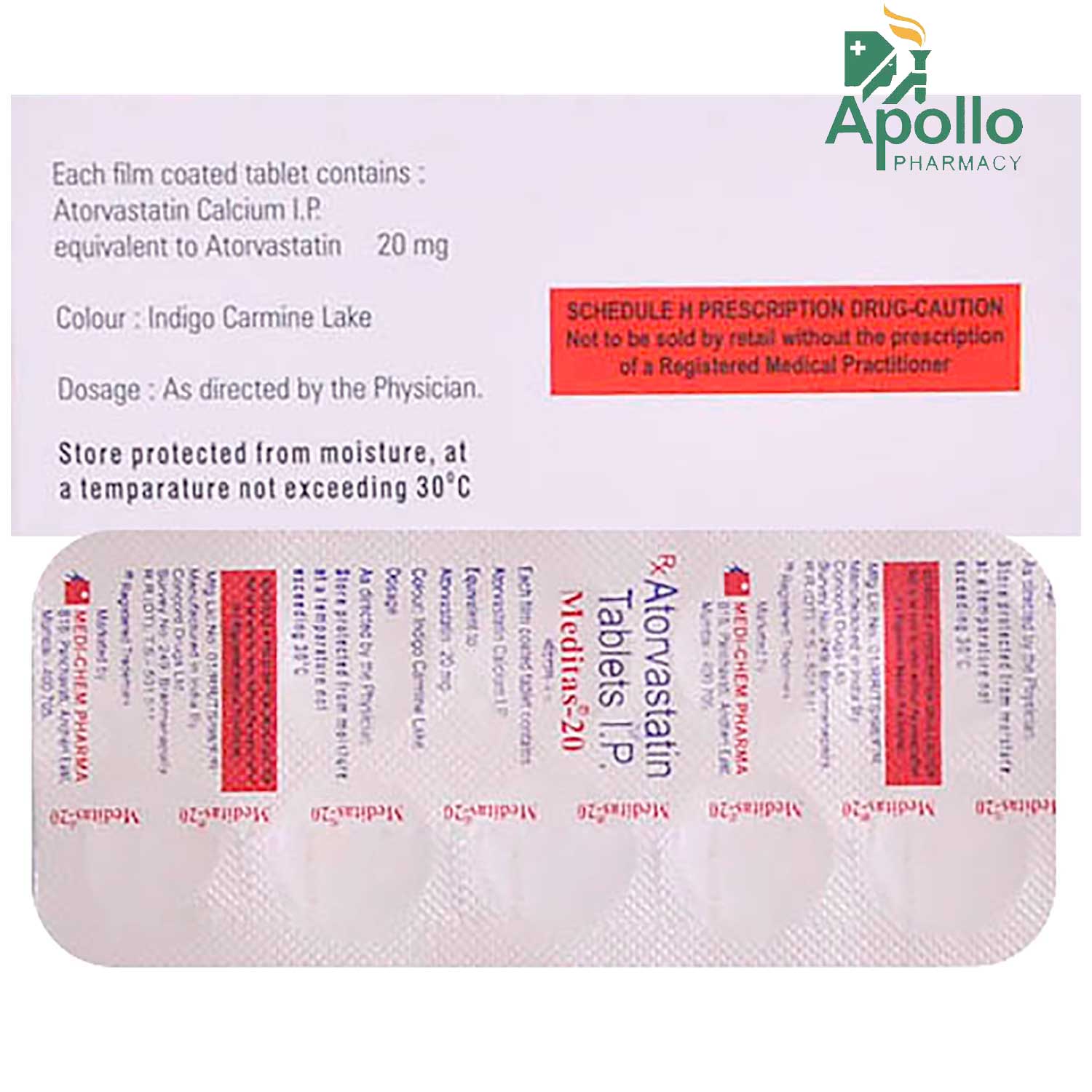 MEDITAS 20MG TABLET Price, Uses, Side Effects, Composition - Apollo ...