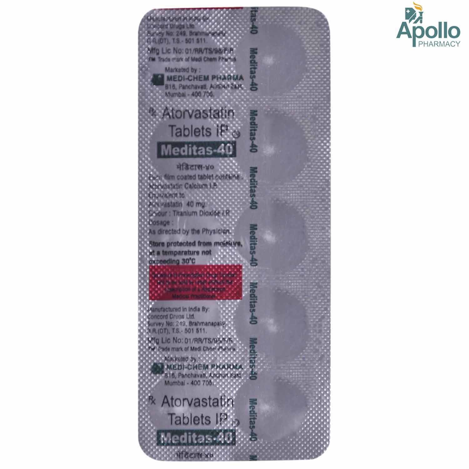 MEDITAS 40MG TABLET Price, Uses, Side Effects, Composition - Apollo ...